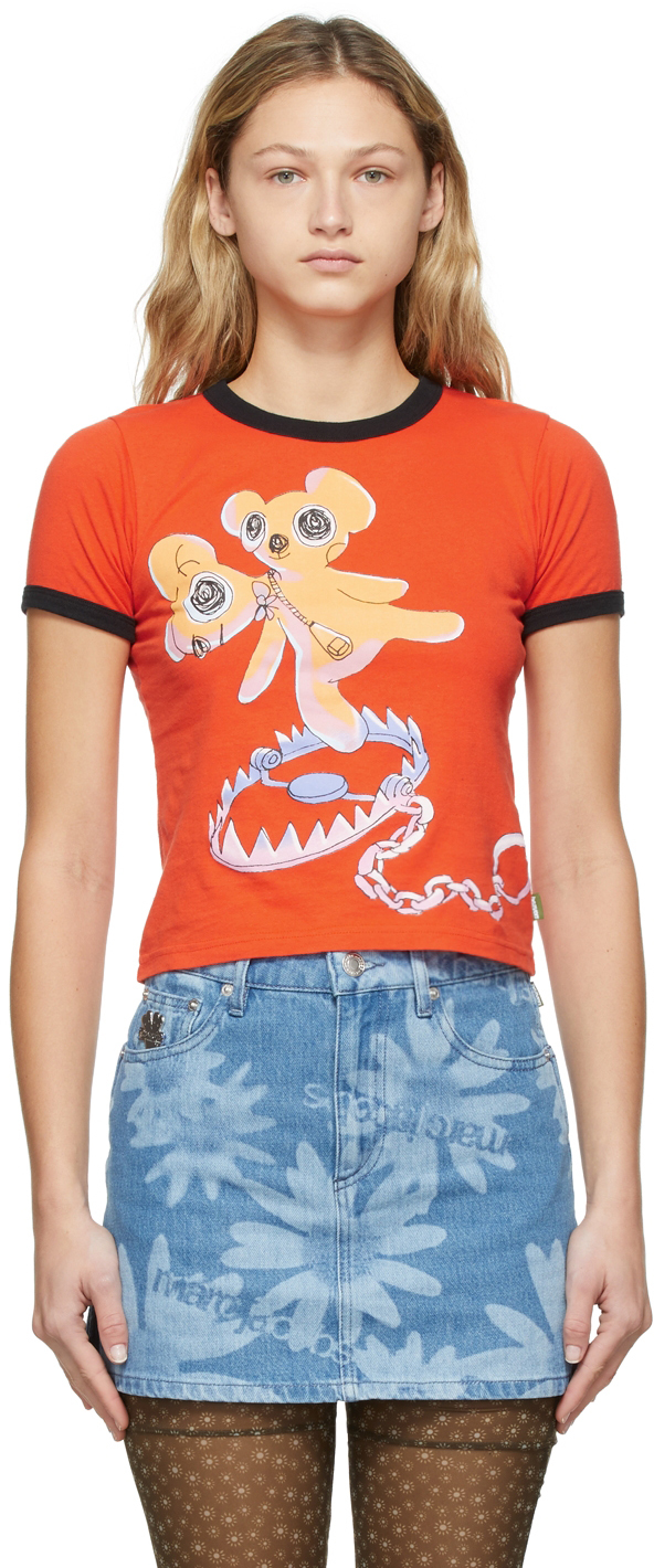 Marc Jacobs Bear Trap Baby T-Shirt - 800 Orange | Editorialist